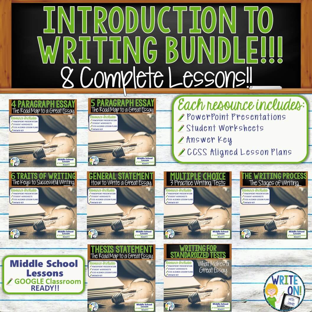 Introduction to Writing - Middle School - Write On!